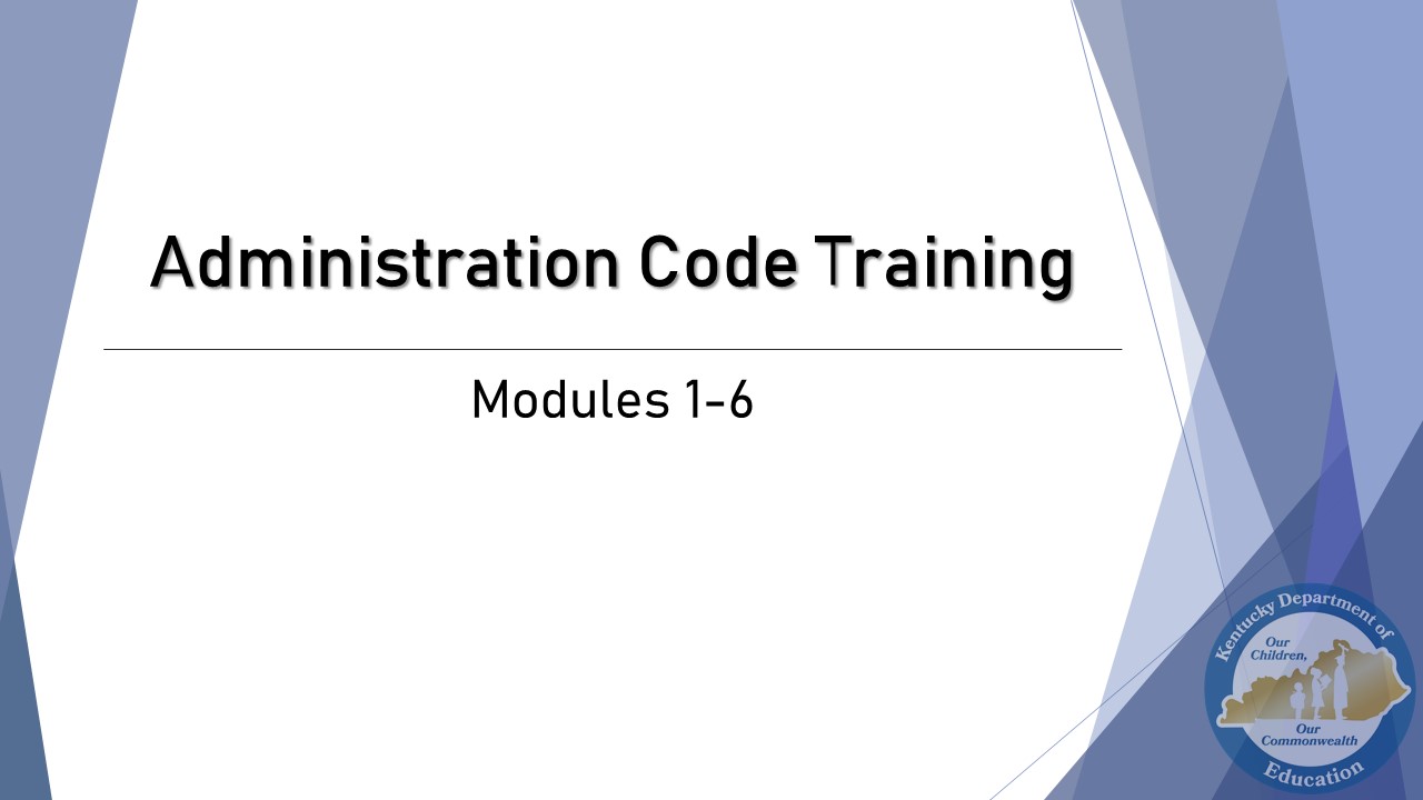 Modules: Administration Code Training | KDE MEDIA PORTAL